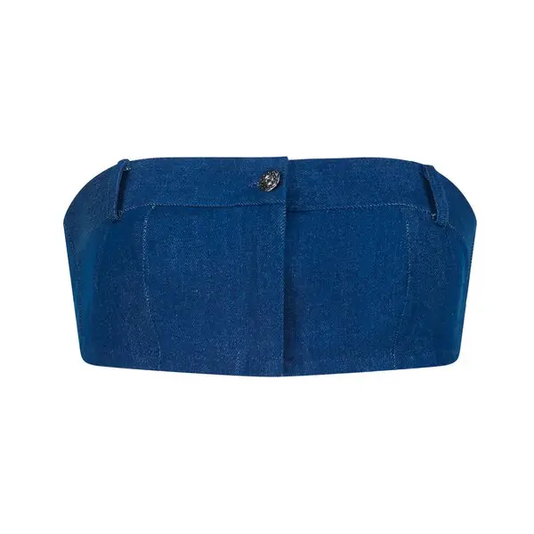 ÚCHÈ Denim Cropped Top