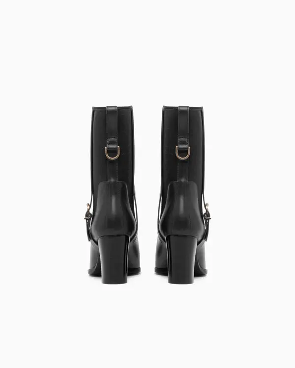Giorgio Armani Boot With Rubber Details And Leather Sole