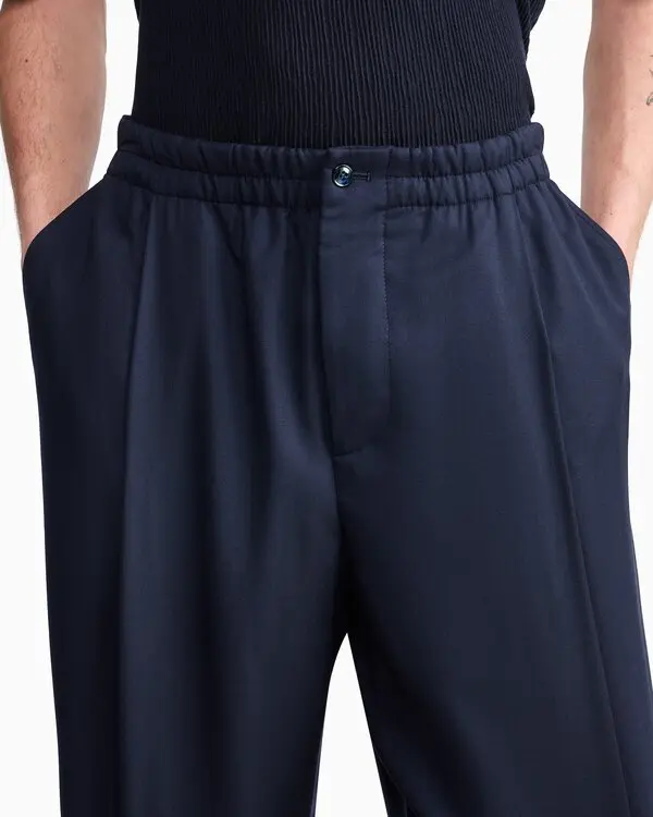 Giorgio Armani Trousers Regular Fit In Lightweight Cashmere Twill