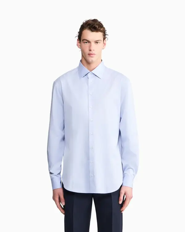 Giorgio Armani Regular-fit Shirt In Cotton Twill