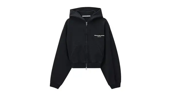 Alexander Wang Logo Print Zipup Hoodie
