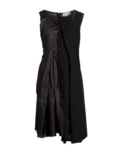 MAISON MARGIELA Midi Dress Size Virgin Wool, Acetate, Cupro, Silk - Black