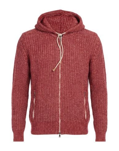 Eleventy Alpaca Wool And Cotton Cardigan - Brick