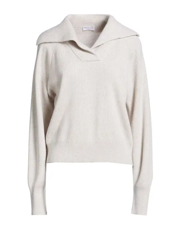 Brunello Cucinelli Sweater Light Size Cashmere, Brass, Leather