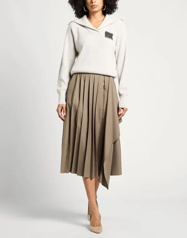 Brunello Cucinelli Sweater Light Size Cashmere, Brass, Leather