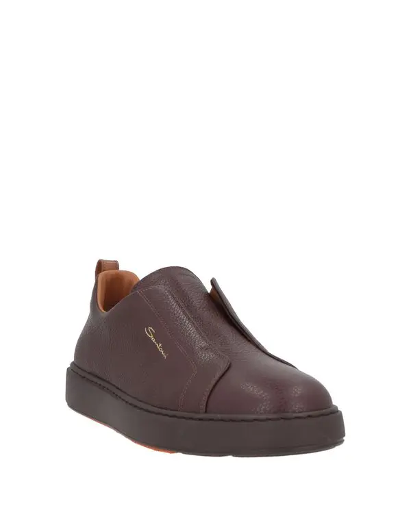 Santoni Sneakers Chocolate Size Leather