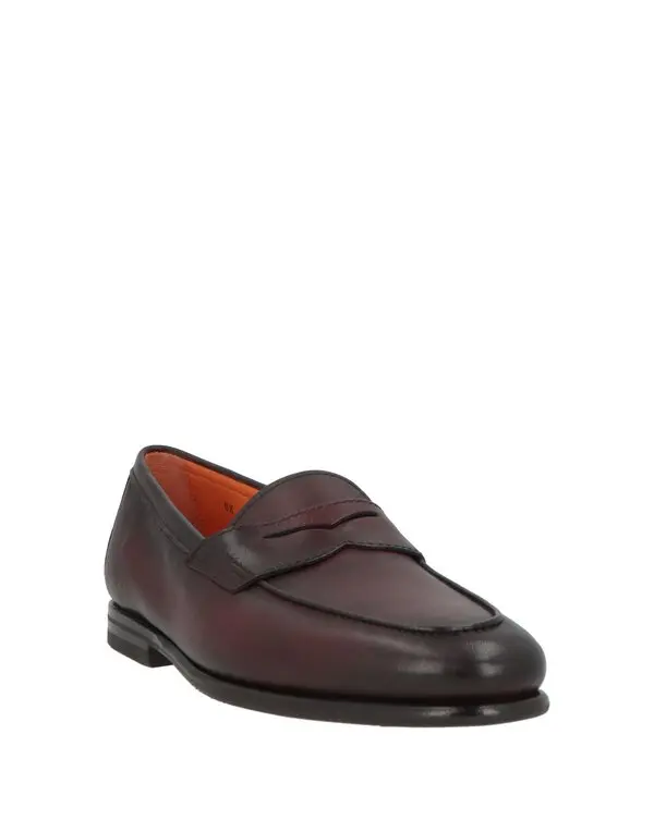 Santoni Loafers Chocolate Size Leather