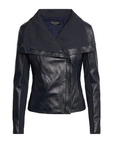 STREET LEATHERS Jacket Size Leather, Viscose, Nylon, Elastane - Navy