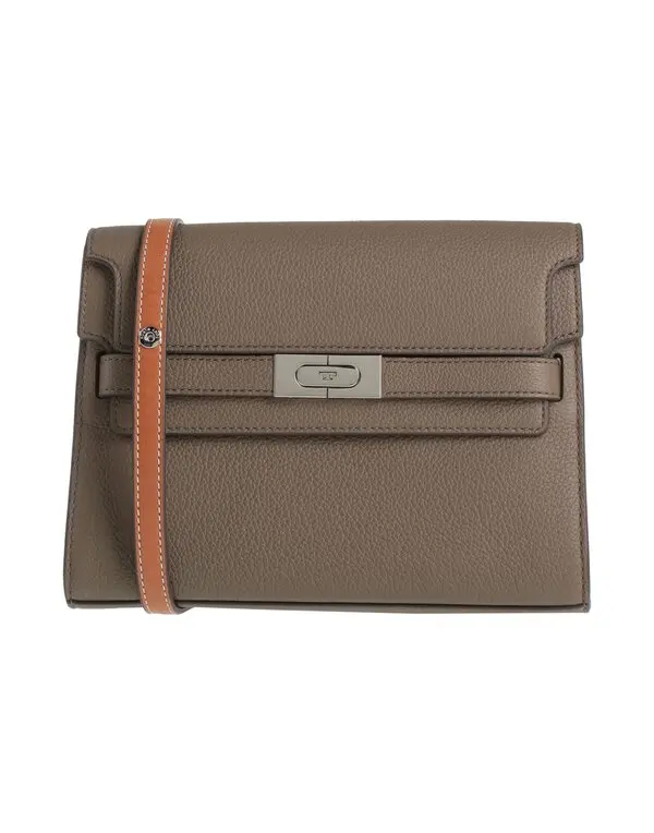 Tory Burch Leather Cross Body Bag - Grey