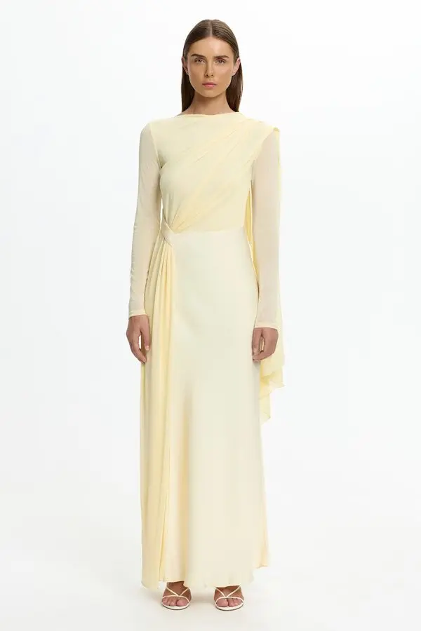 Significant Other Adelaide Long Sleeve Maxi Dress - Vanilla