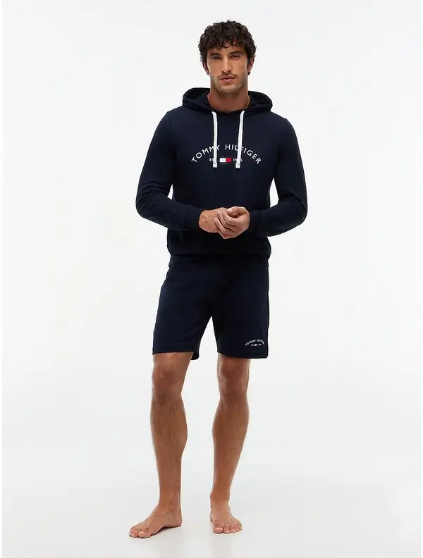 Tommy Hilfiger Hilfiger Logo Pique Sleep Short - Navy