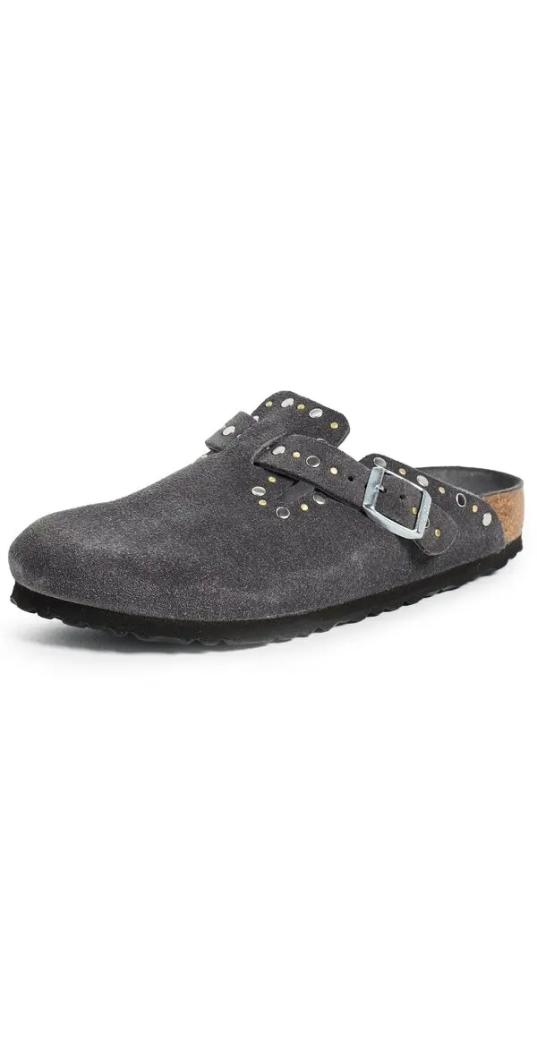 BIRKENSTOCK Boston Rivets Tonal Clogs - Charcoal