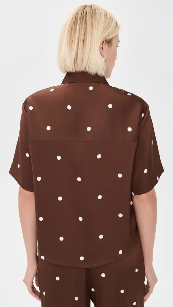 Z Supply Mari Button Up Dot Top