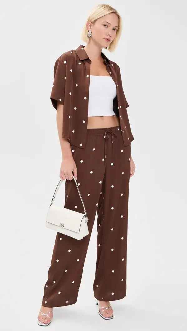 Z Supply Mari Button Up Dot Top