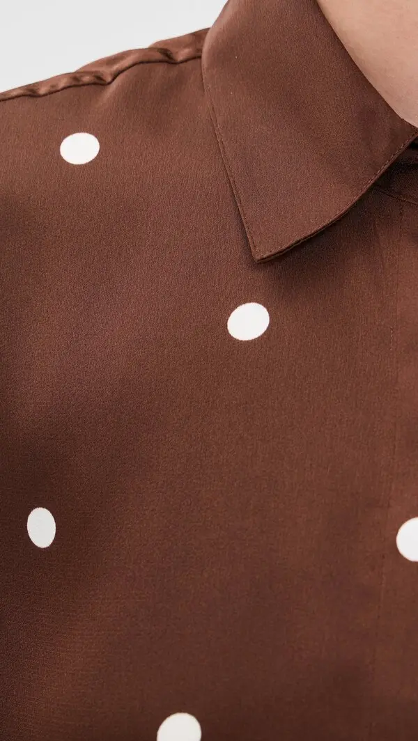 Z Supply Mari Button Up Dot Top