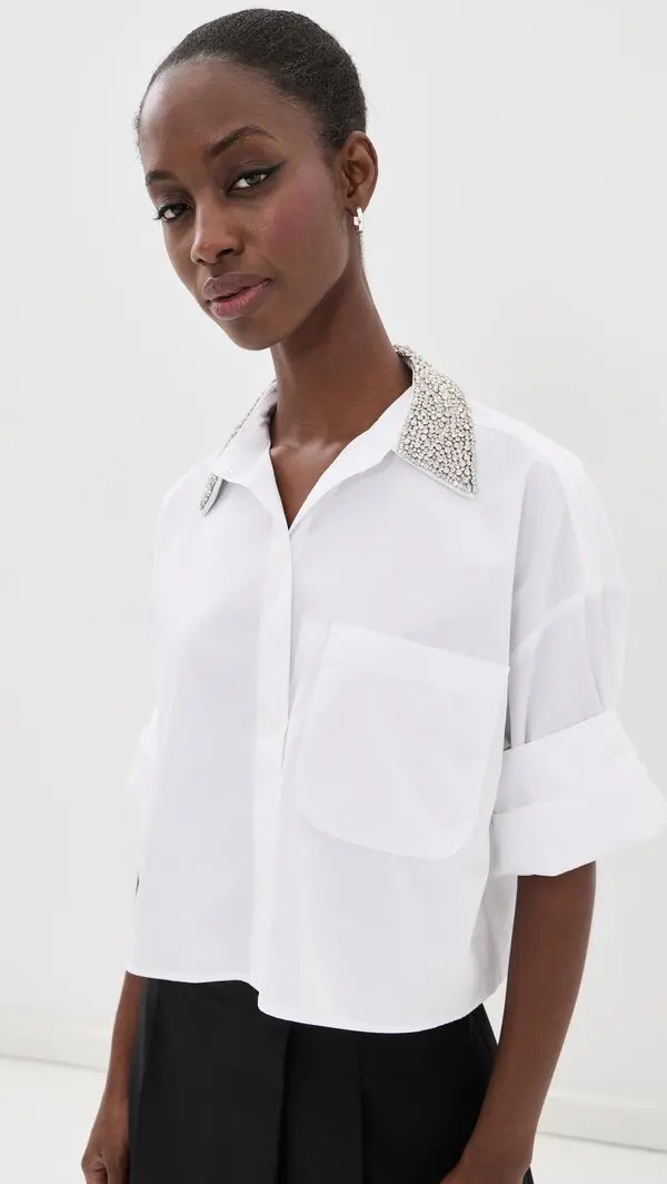 TWP Next Ex Crystal Collar Button Down Shirt