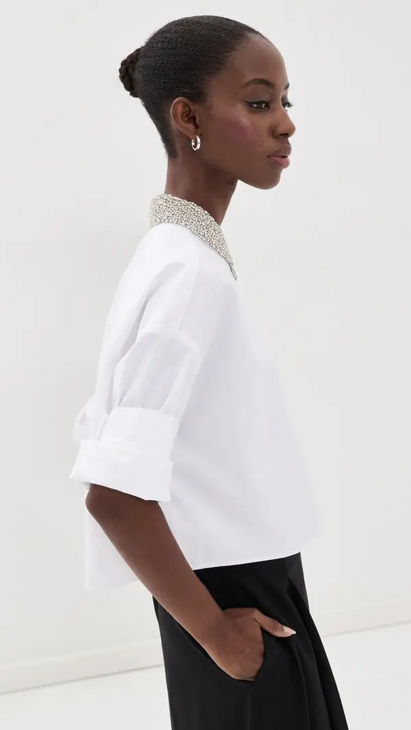 TWP Next Ex Crystal Collar Button Down Shirt