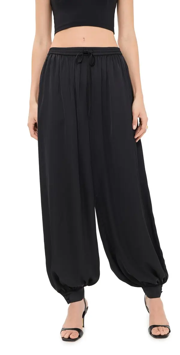 Cinq À Sept Esme Satin Verne Pants - Black