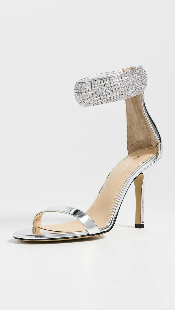 Mach & Mach She's A Lady Zircon Gioello Leather Sandals