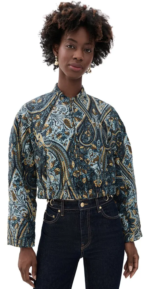 Ulla Johnson Yara Silk Jacket - Prussian