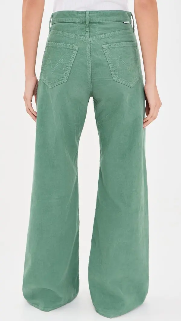 MOTHER The Lemon Twist Sneak Corduroy Jeans - Dark Ivy