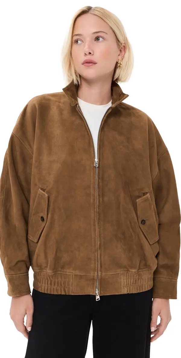 AGOLDE Blair Goatskin Suede Jacket