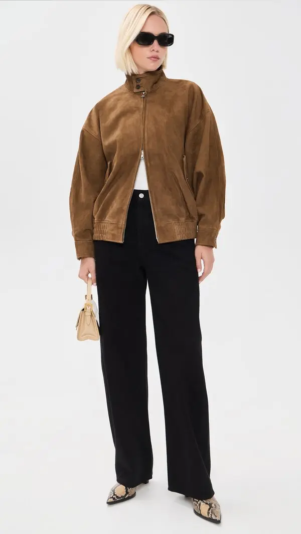 AGOLDE Blair Goatskin Suede Jacket