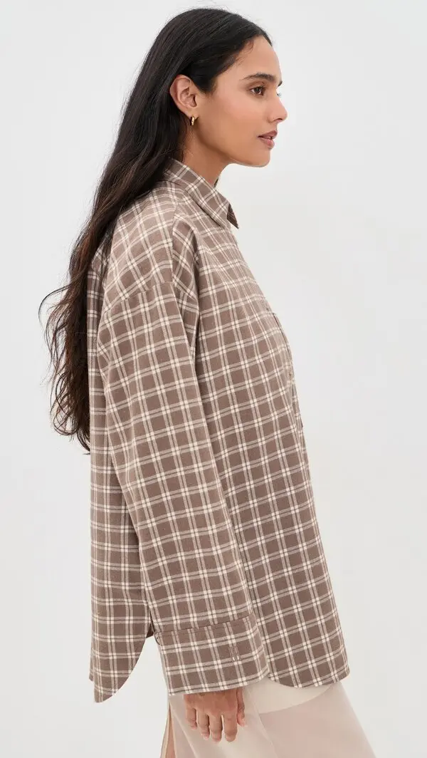 BY MALENE BIRGER Derris Flannel Button Down Shirt
