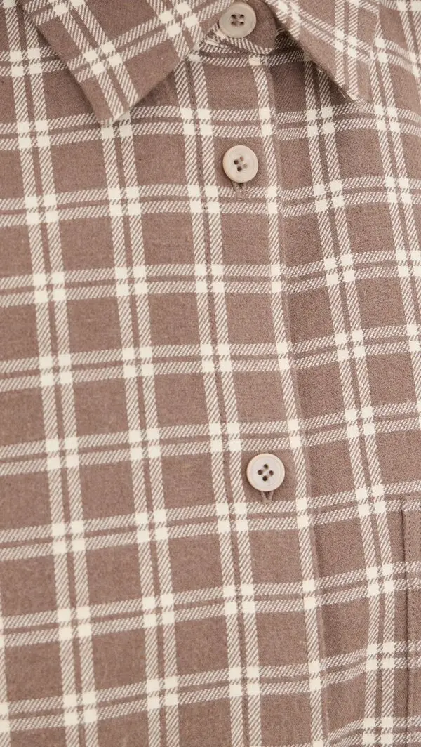 BY MALENE BIRGER Derris Flannel Button Down Shirt