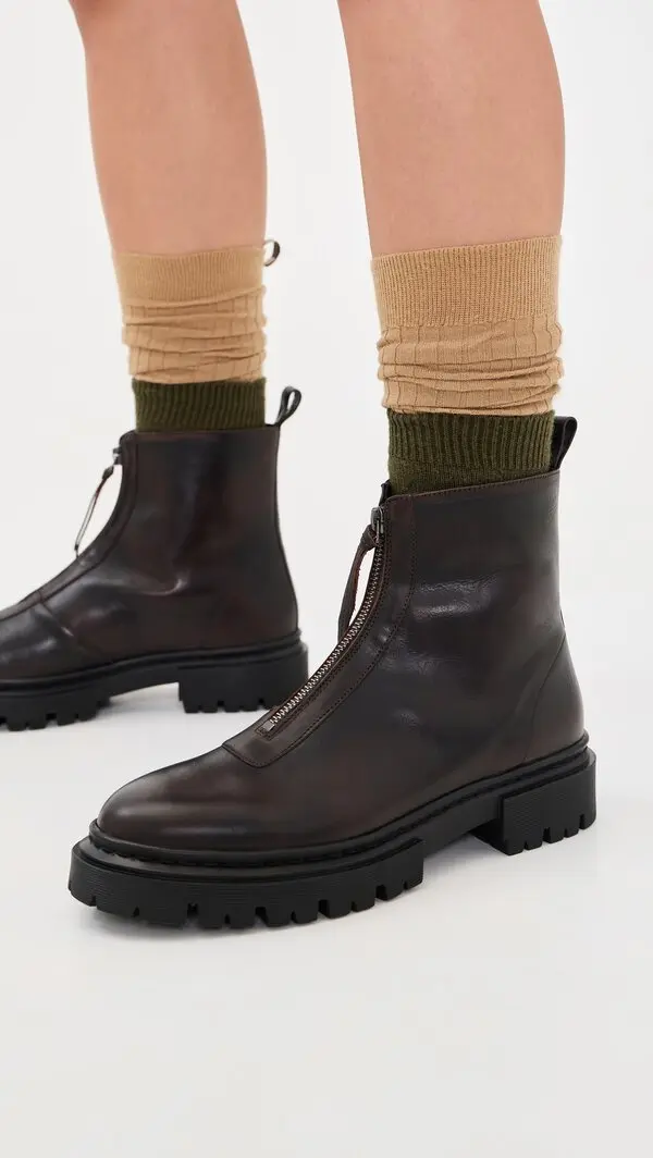 Staud Miles Zip Ankle Boots