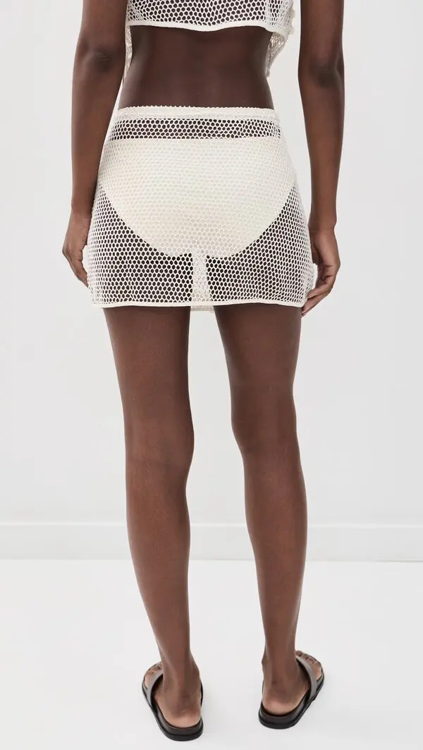NEVER FULLY DRESSED Shell Embellished Coverup Skirt