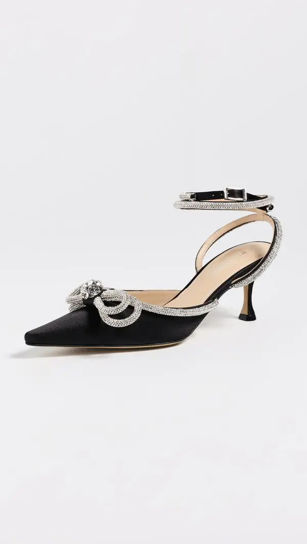 Mach & Mach Double Bow Satin Pumps