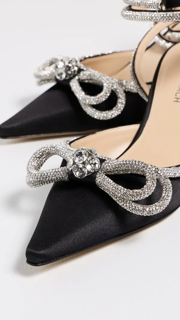 Mach & Mach Double Bow Satin Pumps