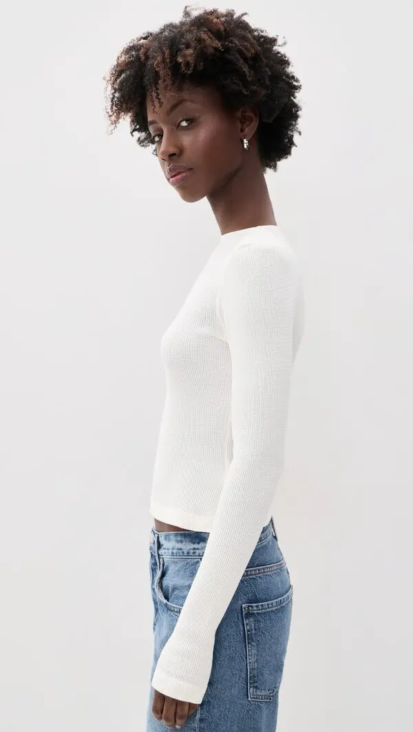 Citizens Of Humanity Long Sleeve Baby Waffle Tee - Pashmina