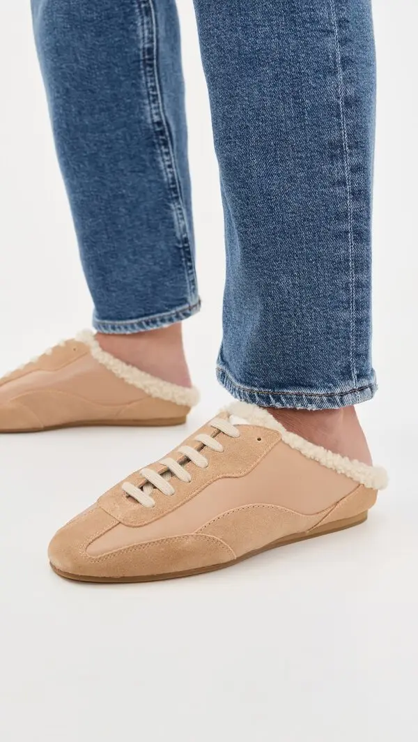 Simkhai Georgie Shearling Slip On Sneakers