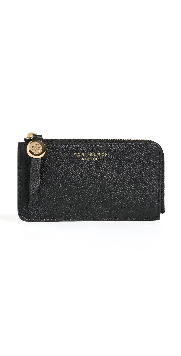Tory Burch Romy Zip Card Case - Black