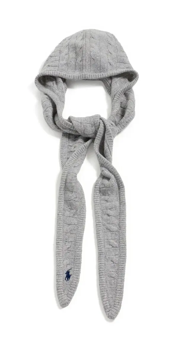 Polo Ralph Lauren Cable Hoodie Wrap - Grey