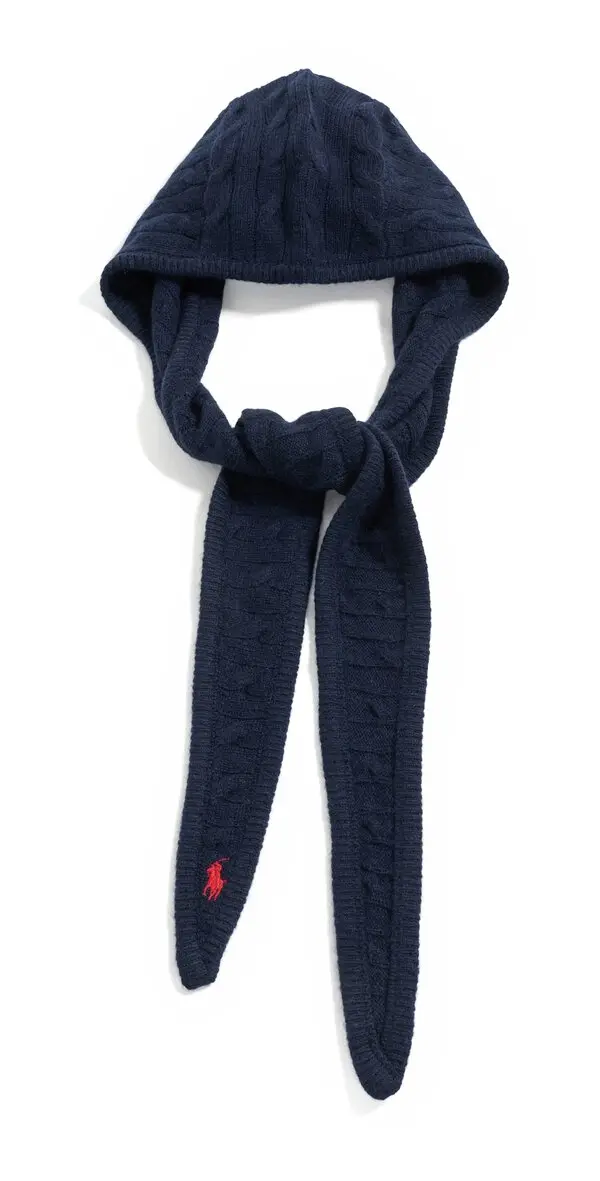 Polo Ralph Lauren Cable Hoodie Wrap - Hunter Navy