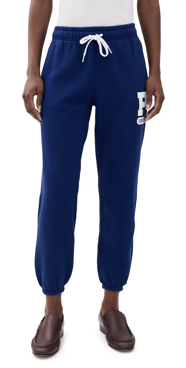 Polo Ralph Lauren Vintage Fleece Knit Ankle Joggers - Fall Royal