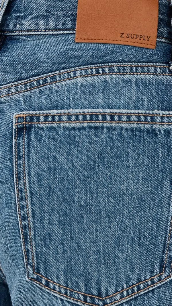 Z Supply Time Off Duty Bowed Ankle Jeans