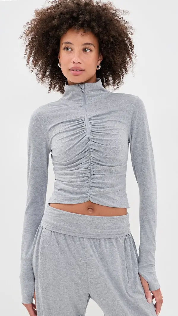 Free People Tempo Half Zip Tee