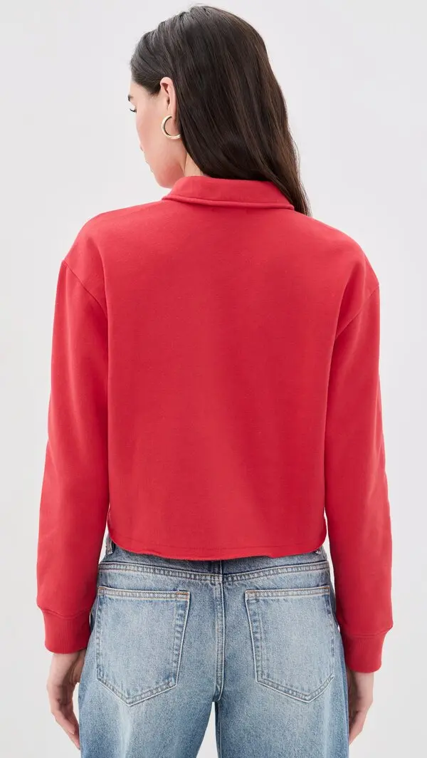 Junk Food Chiefs Polo Crop Fleece Sweatshirt