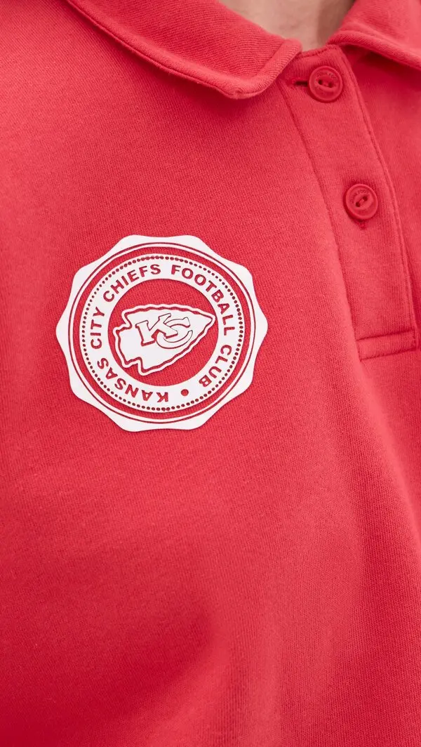 Junk Food Chiefs Polo Crop Fleece Sweatshirt