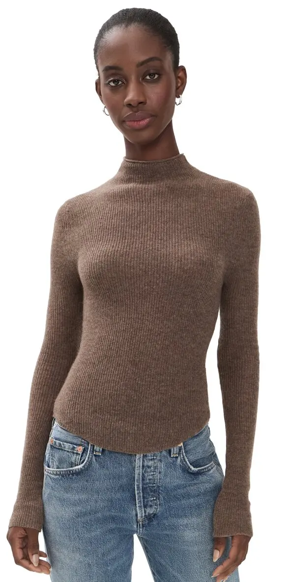 Citizens Of Humanity Leelah Mock Neck Sweater - Mushroom