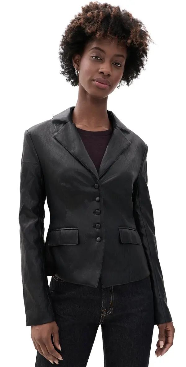 Joe's Jeans The Fitted Faux Leather Blazer
