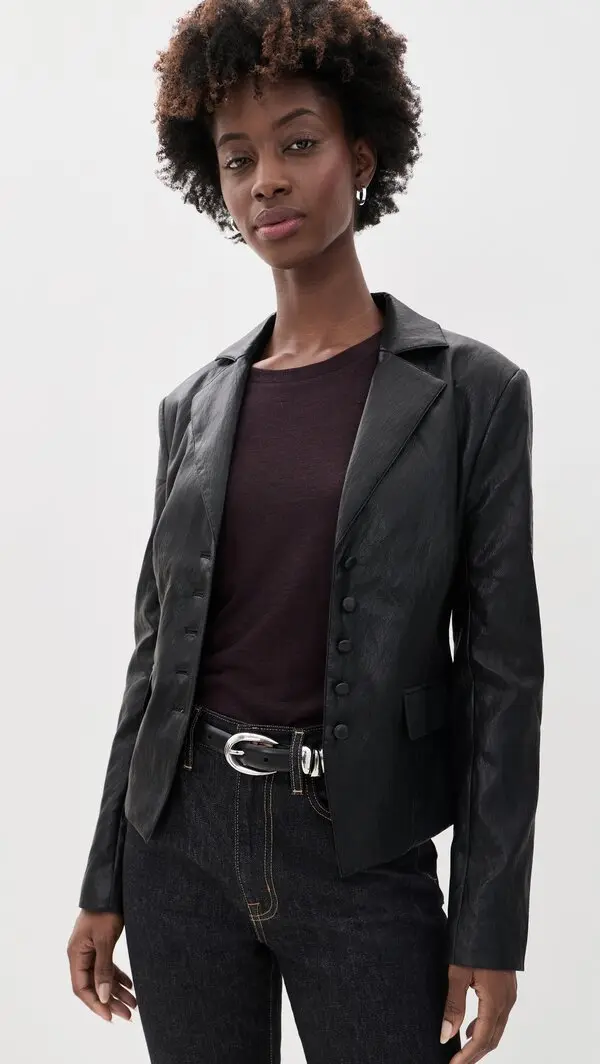 Joe's Jeans The Fitted Faux Leather Blazer