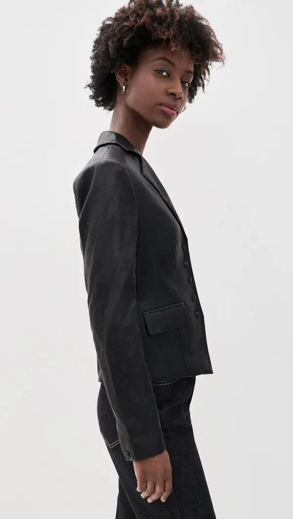 Joe's Jeans The Fitted Faux Leather Blazer