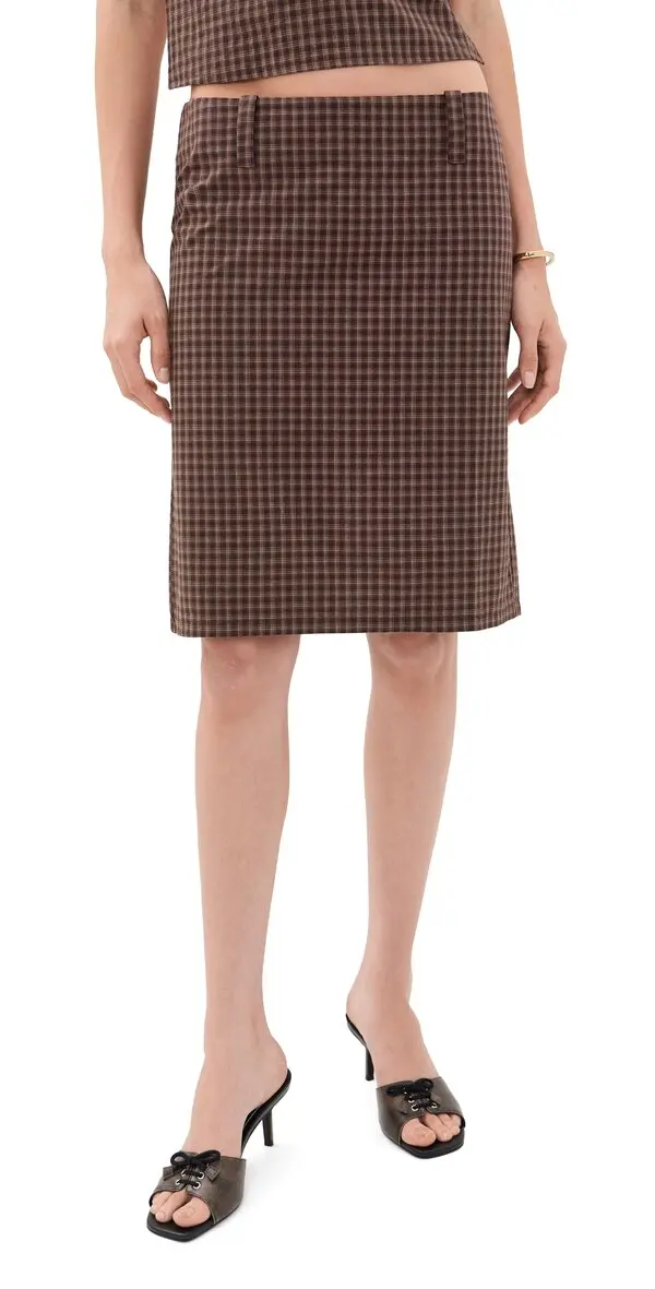 Lioness Play On Midi Skirt - Chocolate