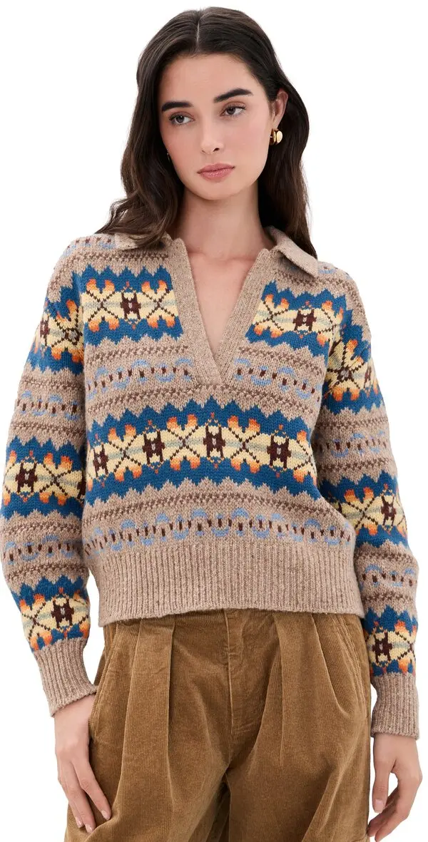 Polo Ralph Lauren Wool Blend Collared Sweater