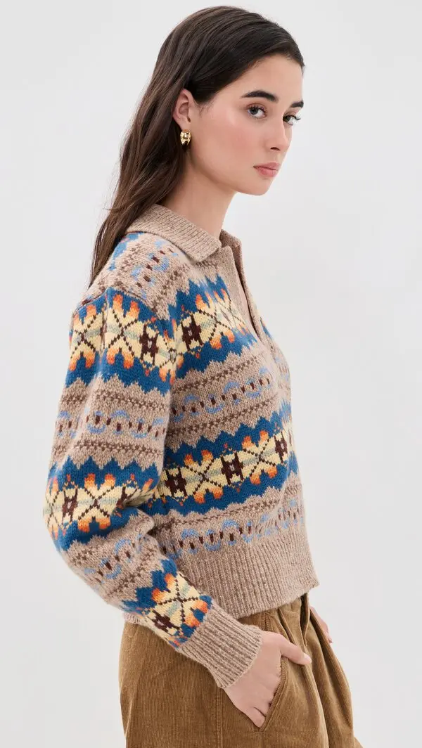 Polo Ralph Lauren Wool Blend Collared Sweater